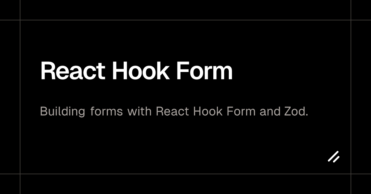 React Hook Form - shadcn/ui